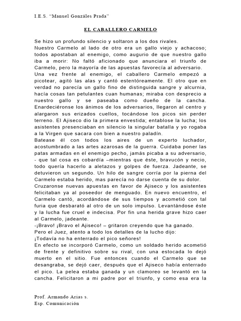 El Triunfo del Caballero Carmelo | PDF