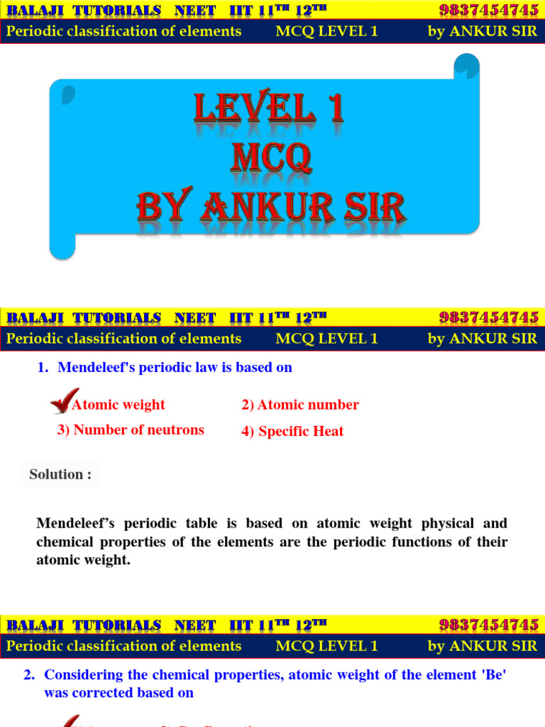 MCQ Level 1 | PDF