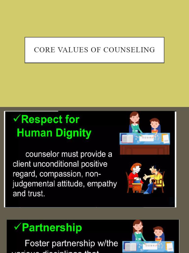 Core Values of Counseling - Day 2 Contin | PDF