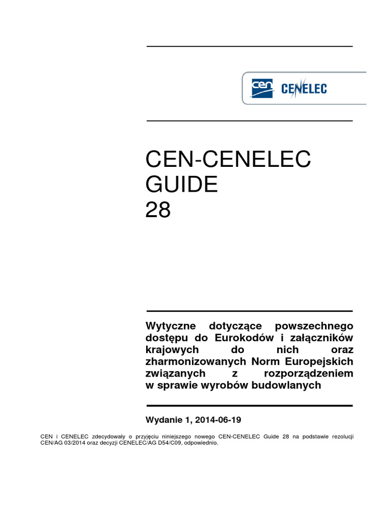 CEN CENELEC Przewodnik 28 P | PDF