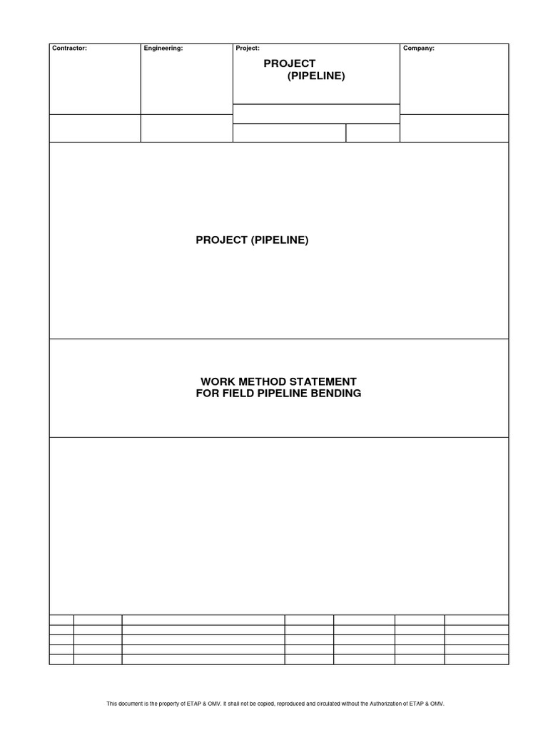 WMS For Field Pipeline Bending | PDF | Pipe (Fluid Conveyance) | Emergency