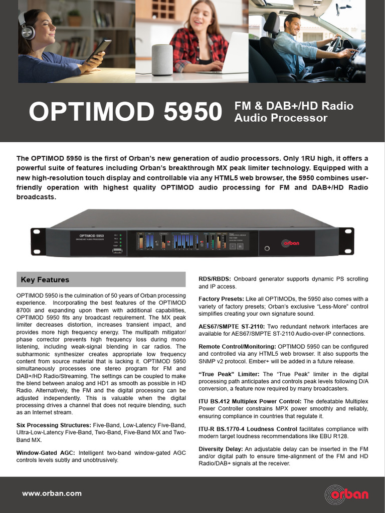 OPTIMOD 5950 Brochure | PDF