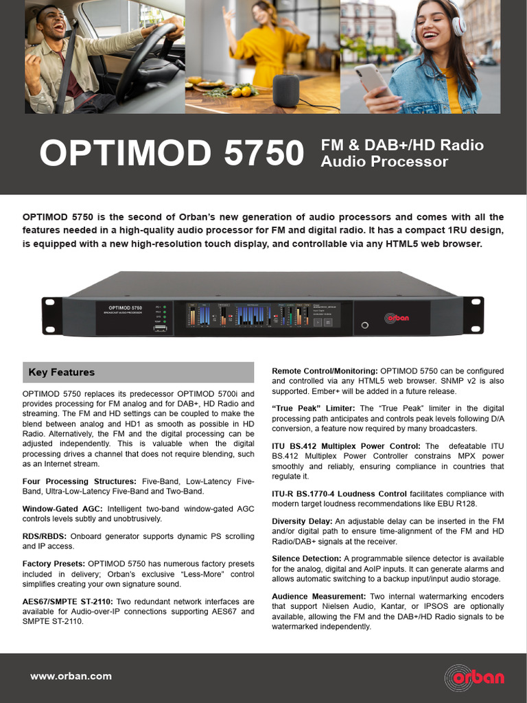 OPTIMOD 5750 Brochure | PDF