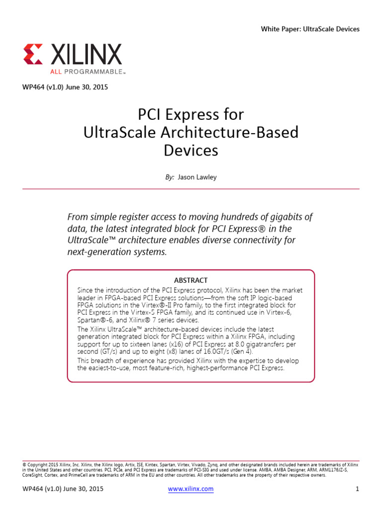 wp464 PCIe Ultrascale | PDF
