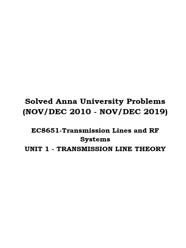 TLRFS Solved Problems - UNIT 1 | PDF | Science & Mathematics