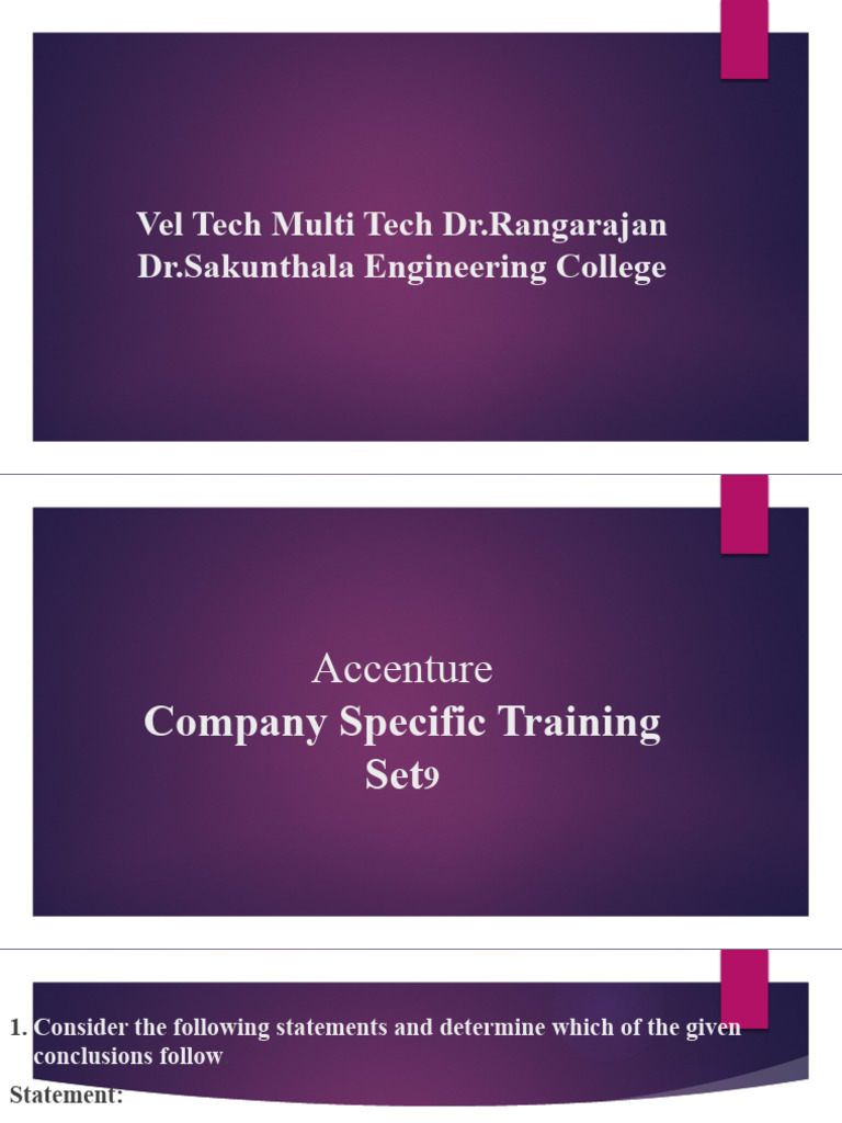 Accenture Set 9 | PDF