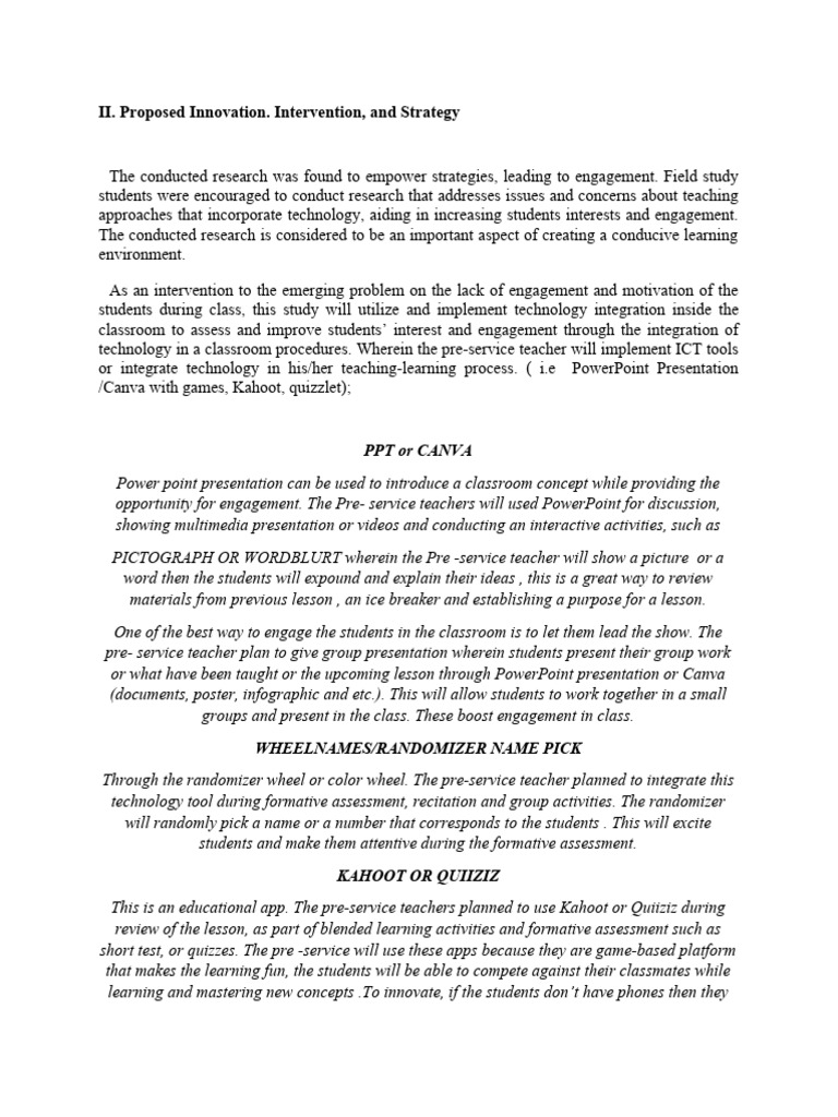 Teach It Proposed Intervention | PDF | Educational Technology | Teaching