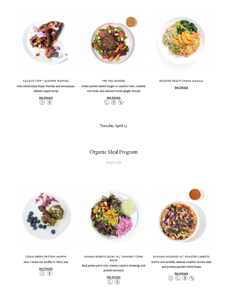 Sakara Weekly Meal Plan Overview | PDF | Meal | Foods