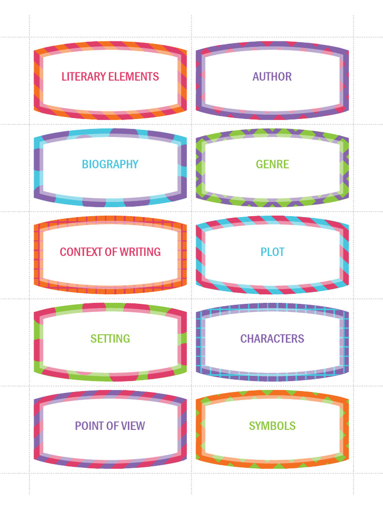Literary Elements - Game | PDF