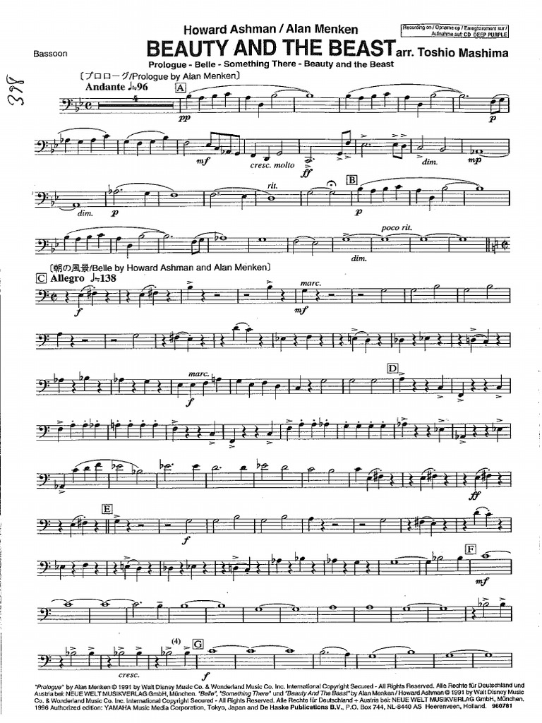 Bassoon | PDF | Walt Disney Animation Studios