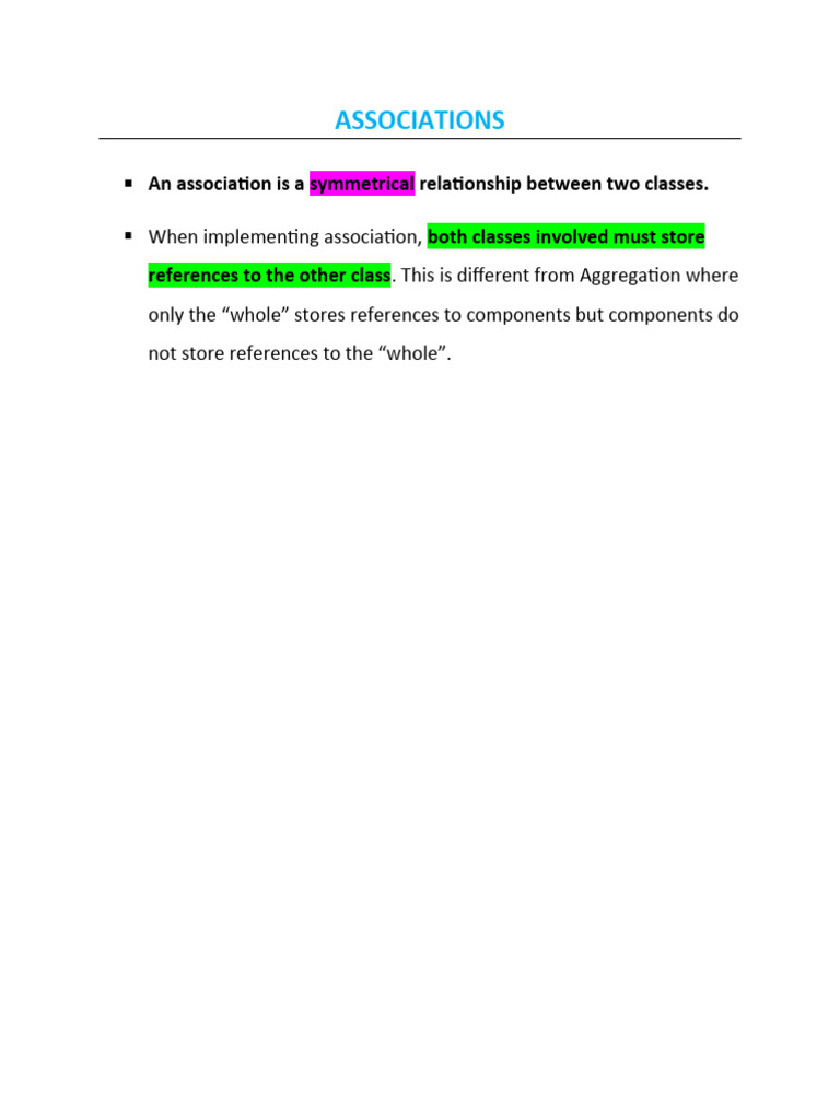 ASSOCIATIONS 2023 | PDF | Class (Computer Programming) | Computing