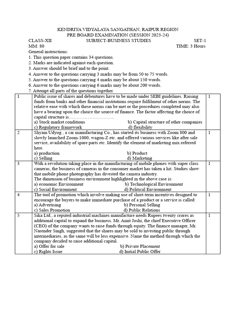 Question Paper | PDF