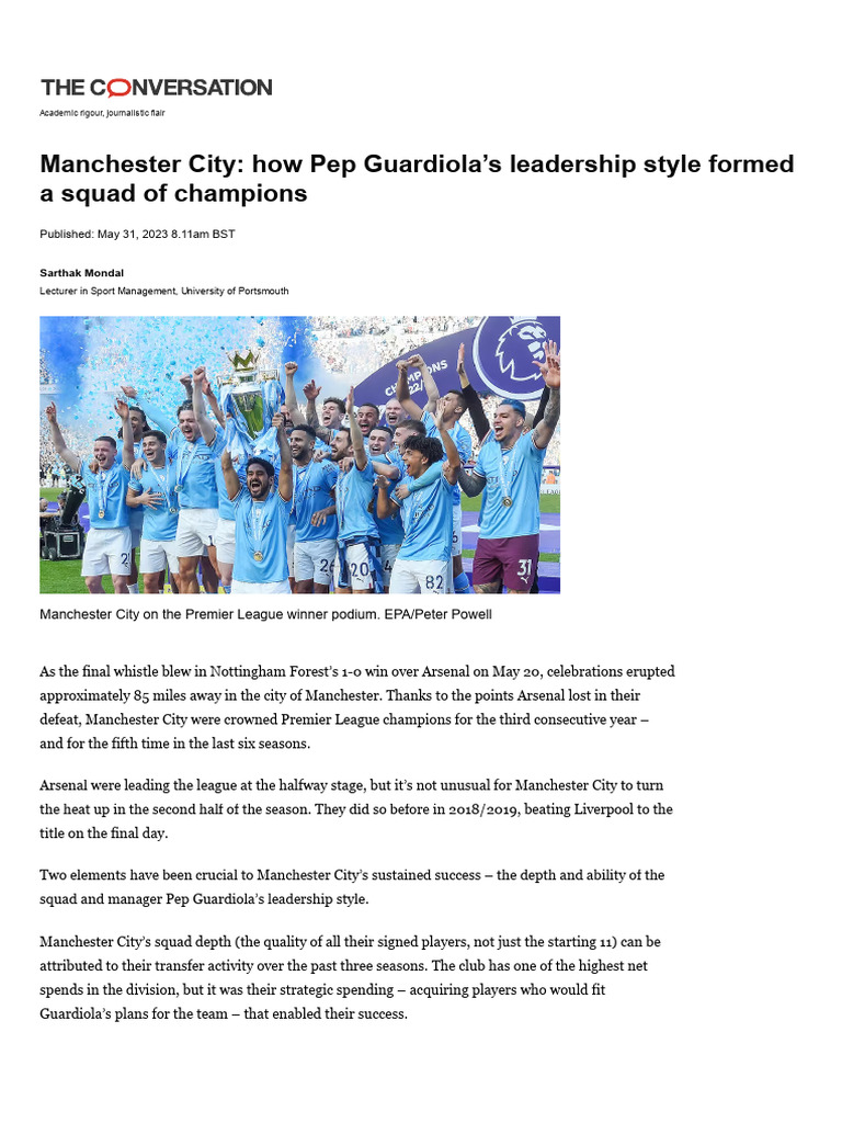 Guardiola's Winning Leadership | PDF