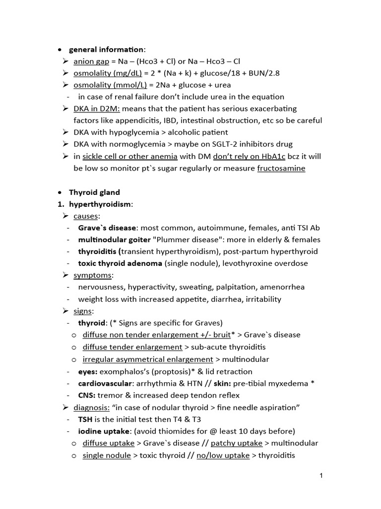 Endocrine Notes | PDF