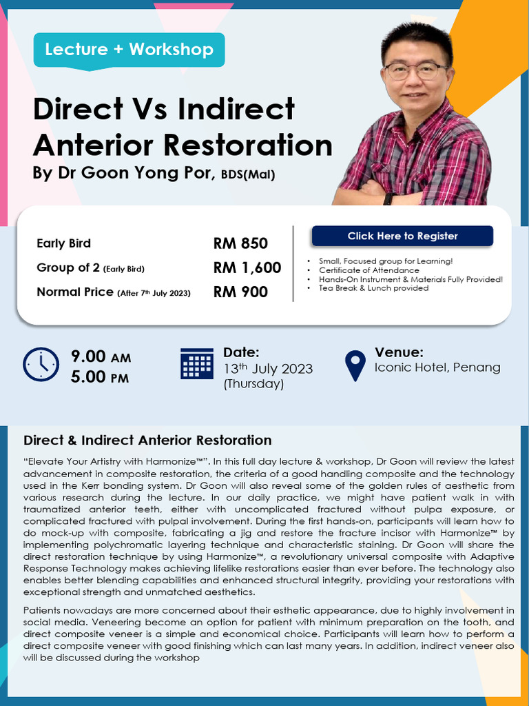 Direct Vs Indirect Anterior Restoration at Penang | PDF