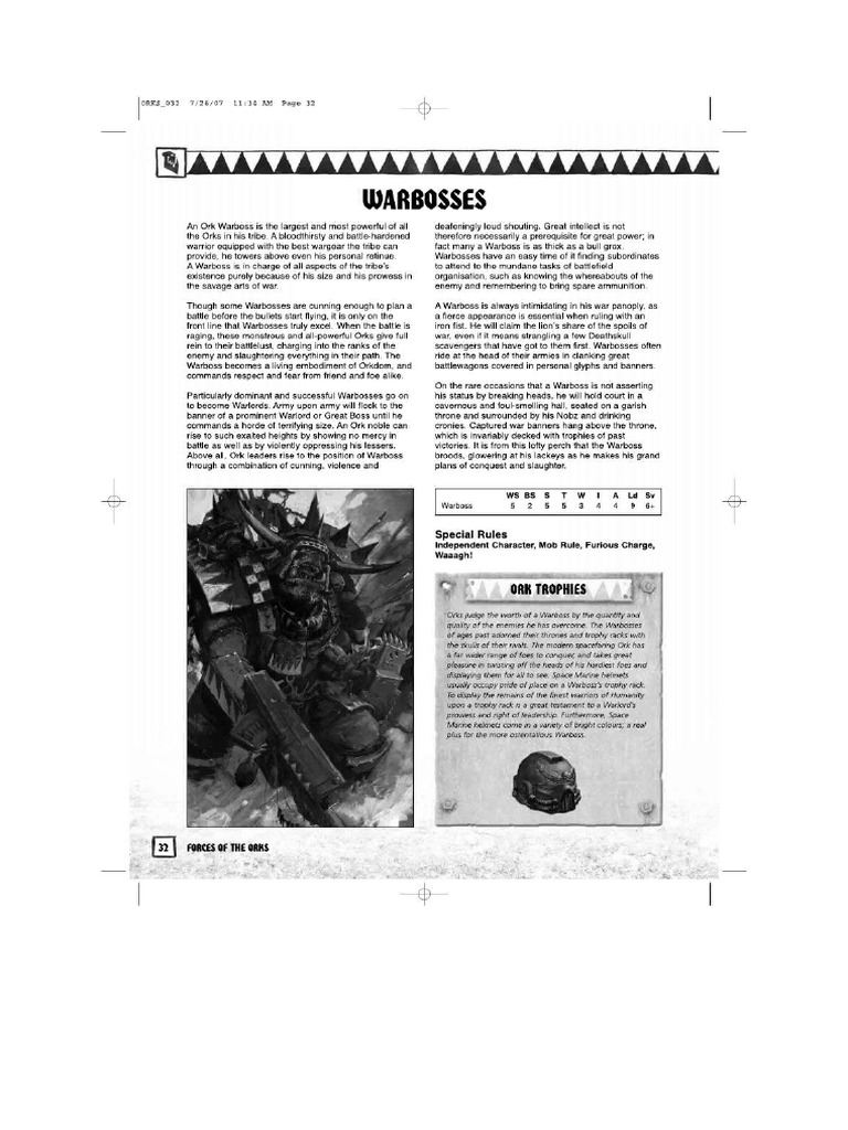 40k Ork Codex PDF Free | PDF