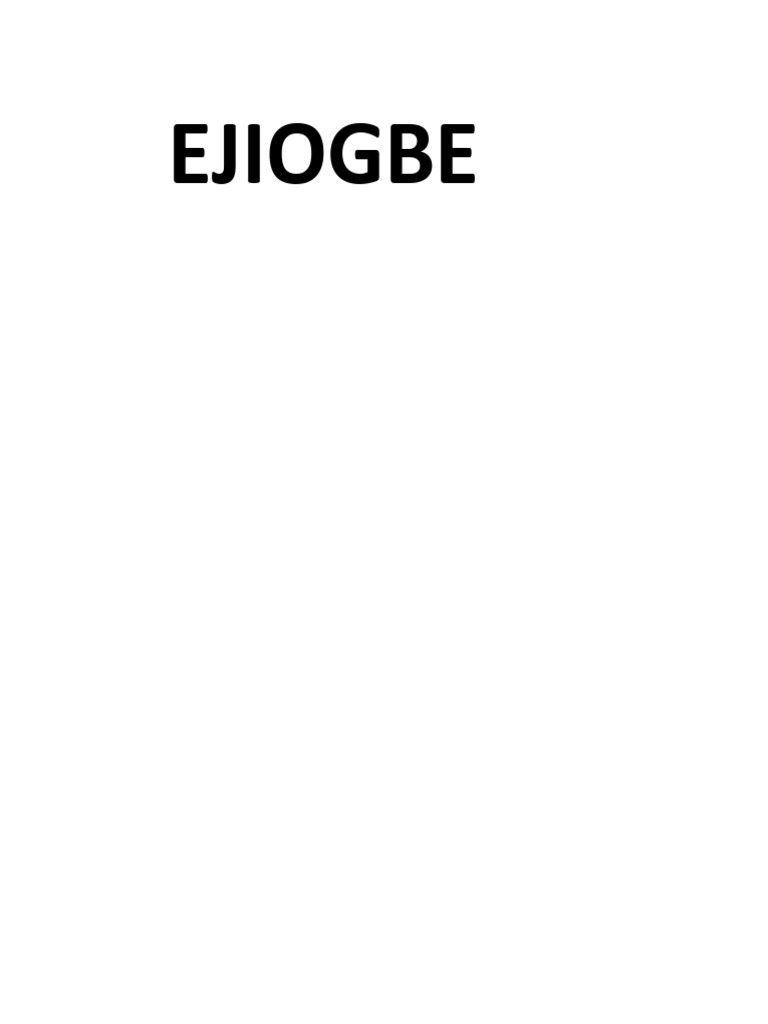 EJIOGBE | PDF EJIOGBE | PDF