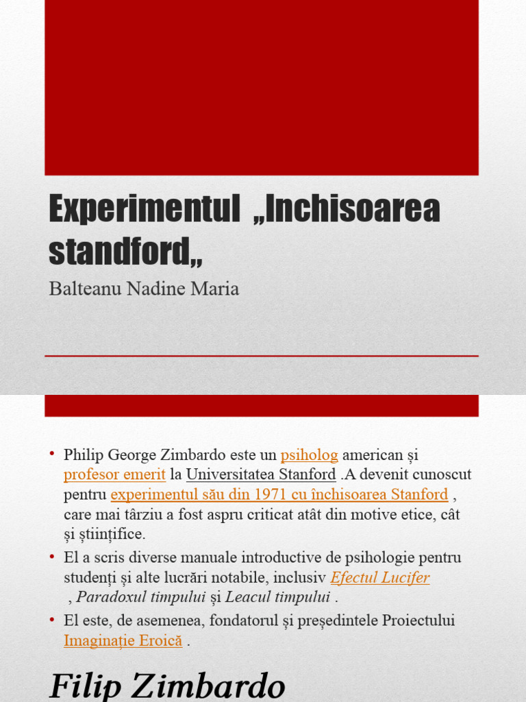 Experimentul ,,inchisoarea Standford | PDF