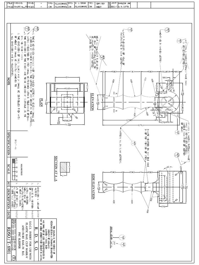 WIDER SLEEPERS DRAWING | PDF