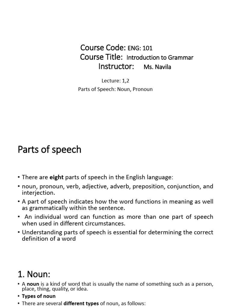 Understanding Nouns and Pronouns | PDF