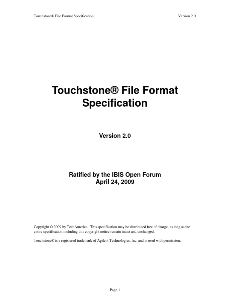 Touchstone Ver2 0 | PDF