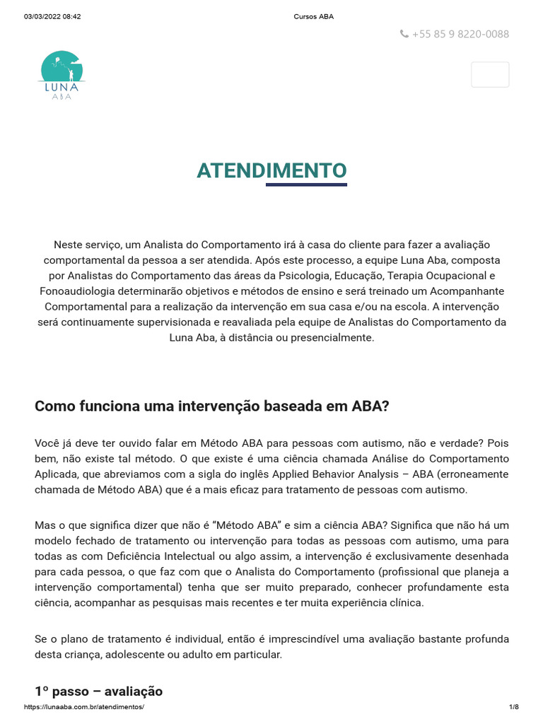 LUNA ABA Resumo de Protocolos | PDF