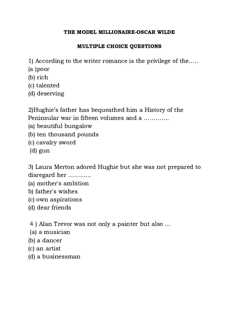 The Model Millionaire | PDF | Art | History