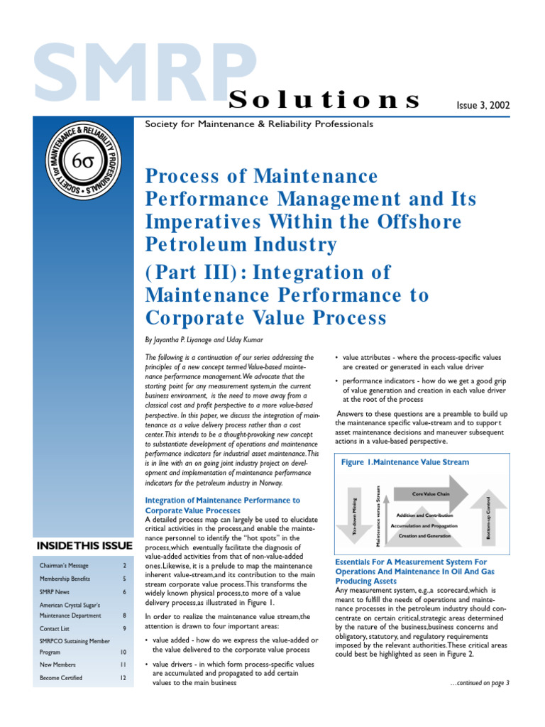 Process of Maintenance 3 | PDF | Causality | Return On Investment