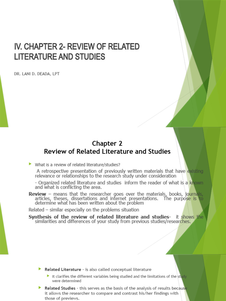 Iv. Chapter 2 Review of Related Literature and Studies | PDF ...