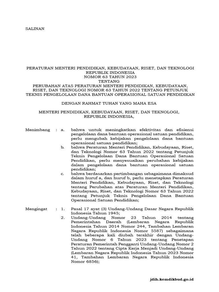 Juknis BOS 2024 | PDF