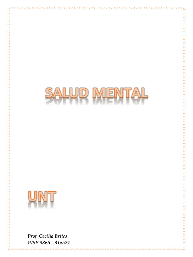 Resumen de Salud Mental | PDF