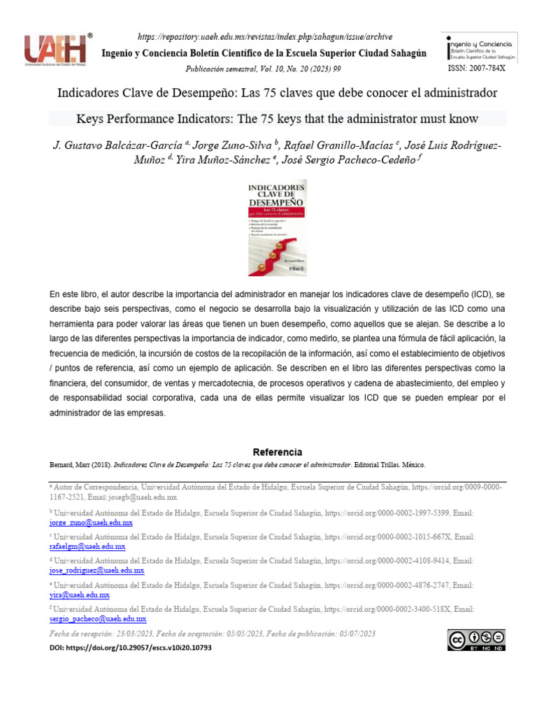 Indicadores de Desempeno Clave Las 75 Claves Que D | PDF