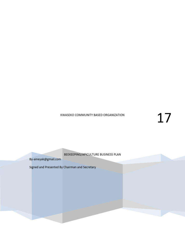 Beekeeping Business Plan Aineya Kennedy | PDF