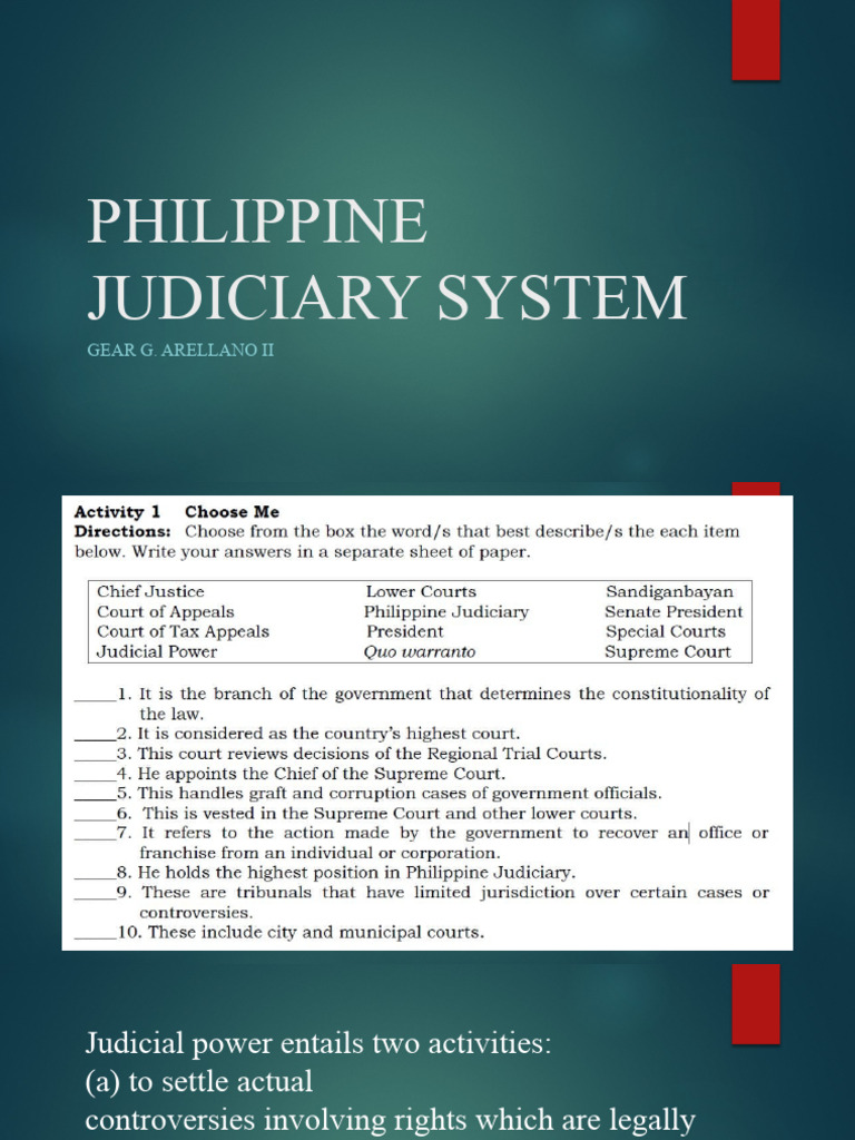 Philippine Judiciary System | PDF