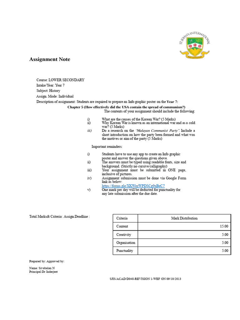 History Assignment Note TE2 | PDF