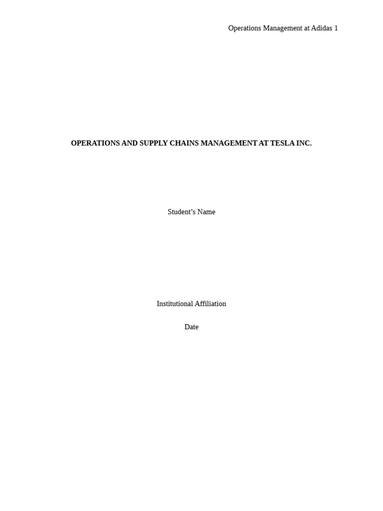 Case Study On Tesla Inc Operations Management | PDF | Project ...
