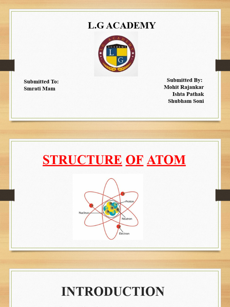 Structure of Atom | PDF