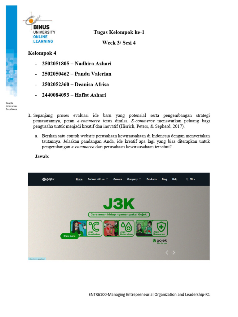 TK 1 - Managing Entrepreunerial and Organization | PDF | Karier ...