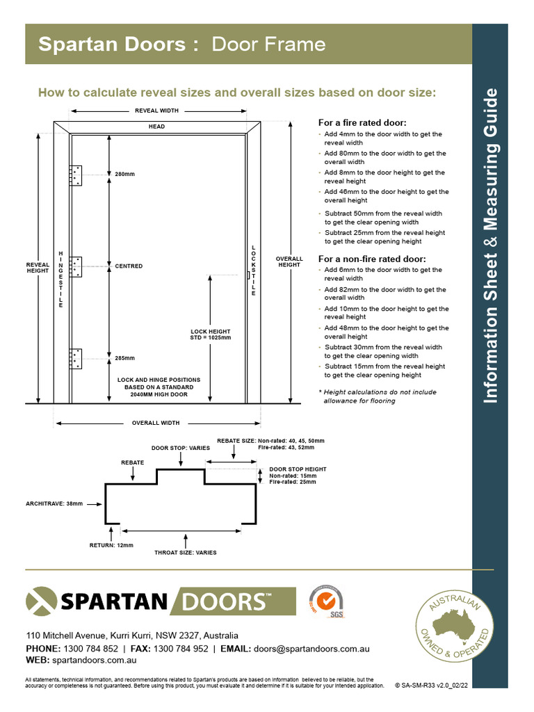 Door Frame Measurement Guide | PDF | Door | Components