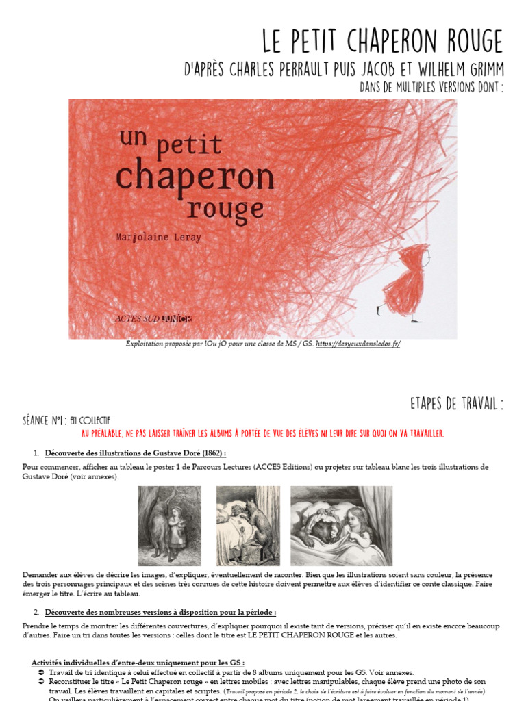 Sequence-Le-Petit-Chaperon-rouge-MS-GS | PDF