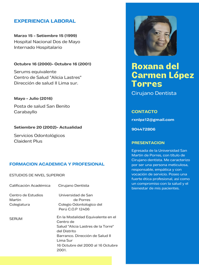 CV Roxana Lopez | PDF