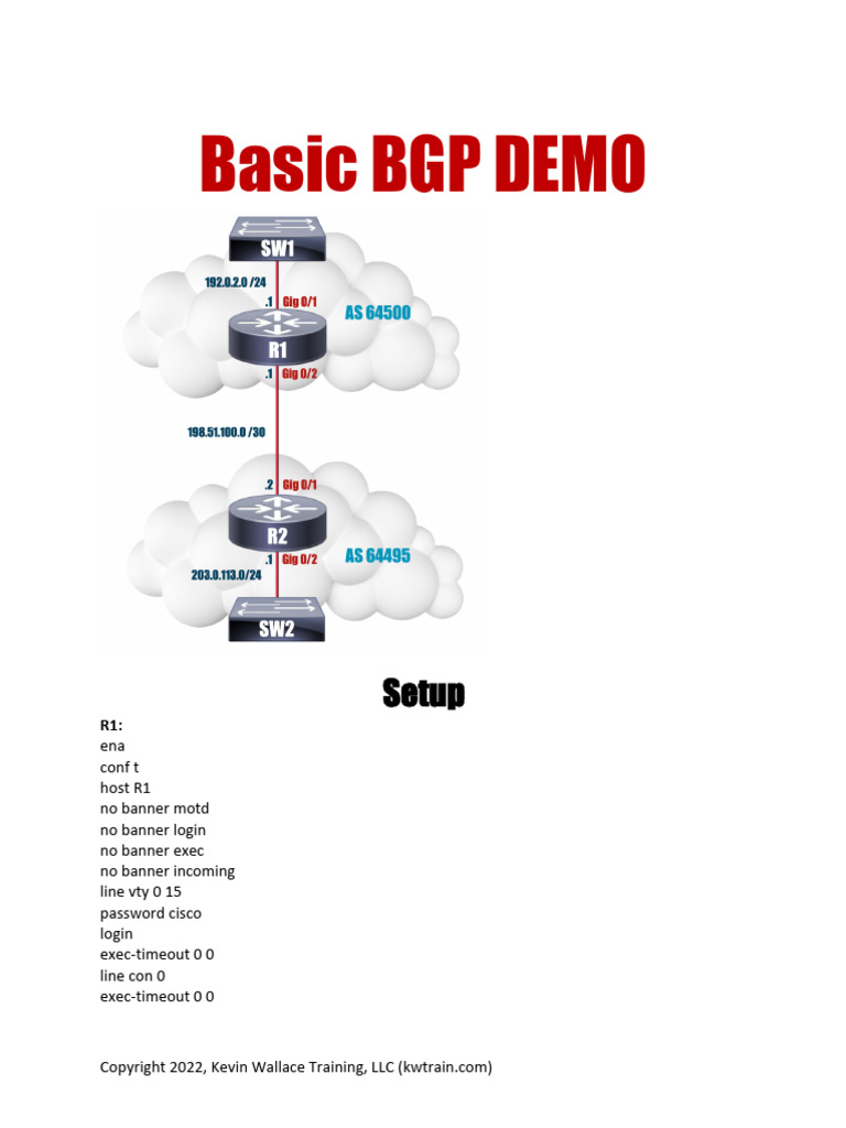 BGP Demo Scripts | PDF | Computers