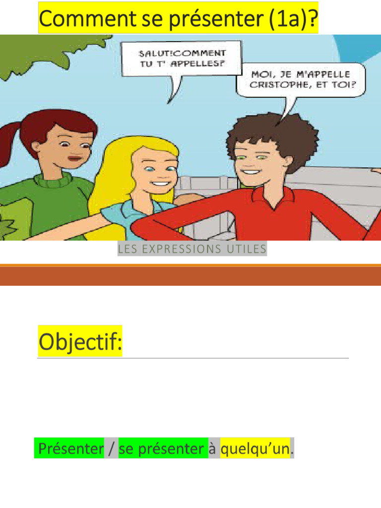 Se Présenter (1 A) | PDF