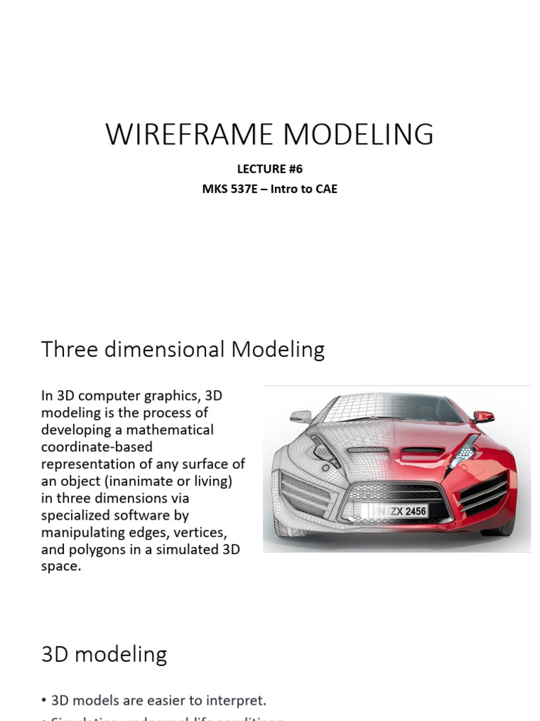 Lecture 6 - Wireframe Modeling | PDF