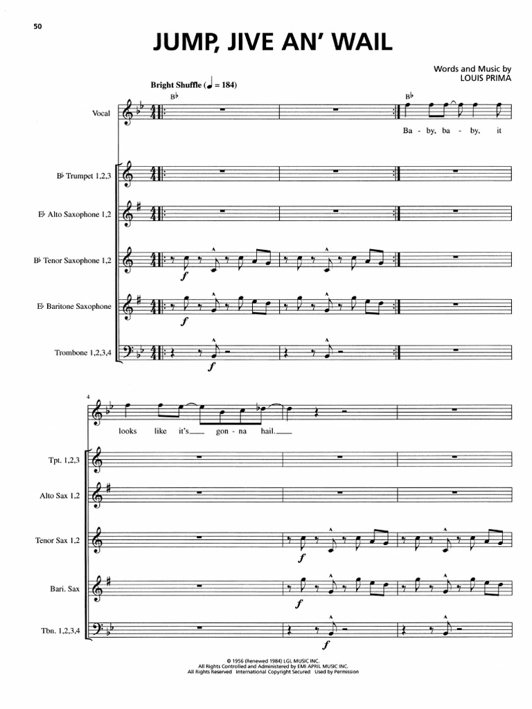 Jump, Jive An' Wail | PDF | Saxophone | European Musical Instruments
