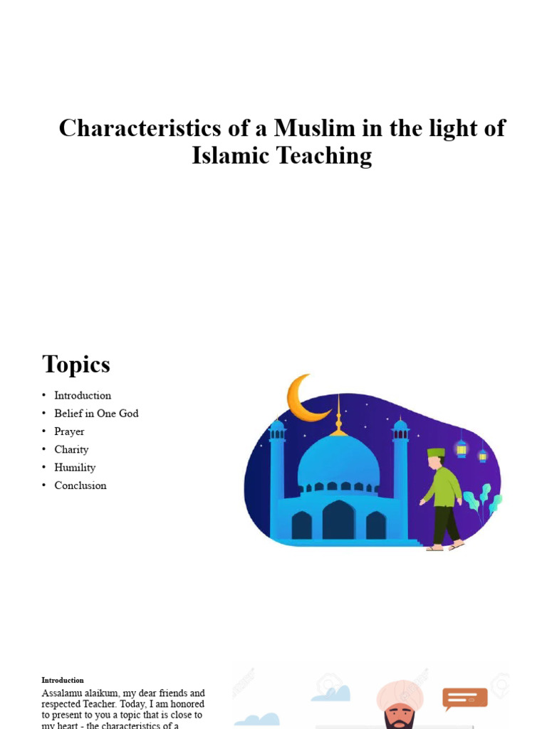 Characteristics of A Muslim in The Light of Islamic Teaching | PDF ...