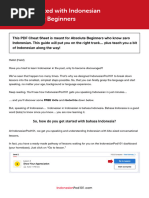 Indonesian Alphabet and Writing Guide | PDF | Alphabet | Indonesian ...