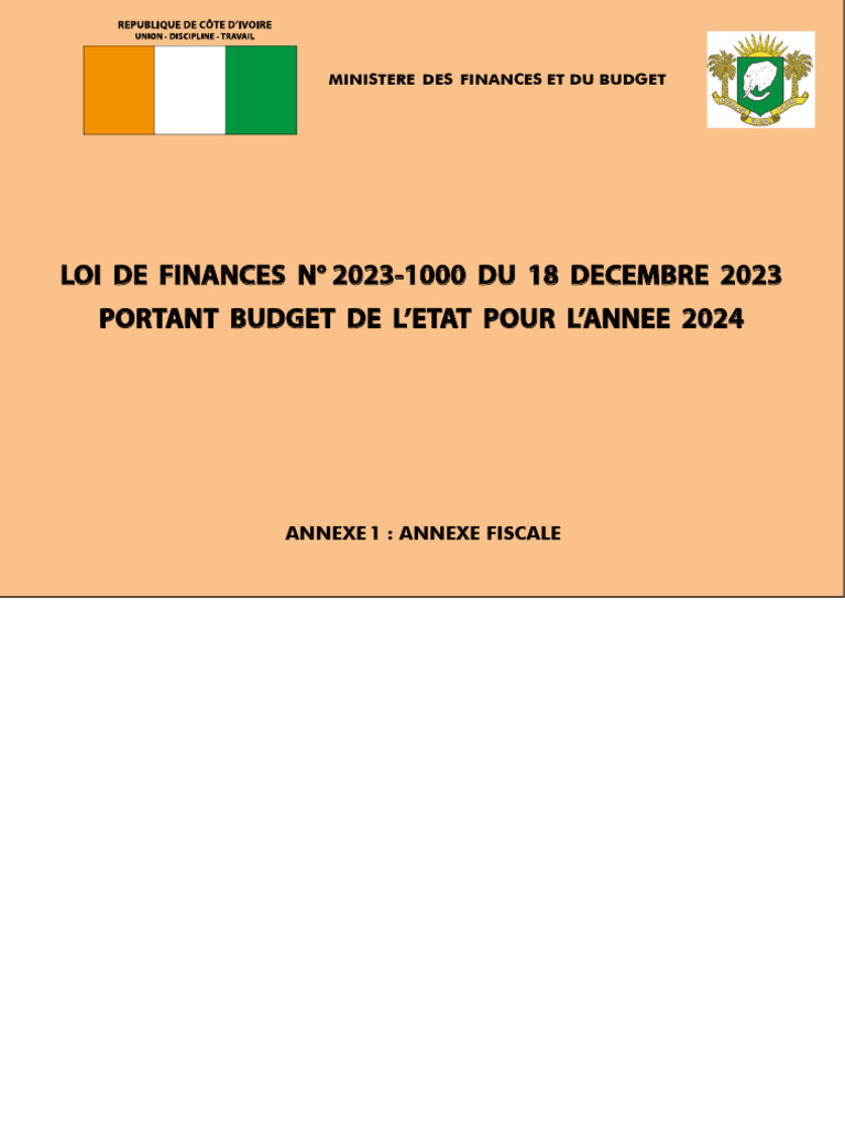 Annexe fiscale 2024 | PDF