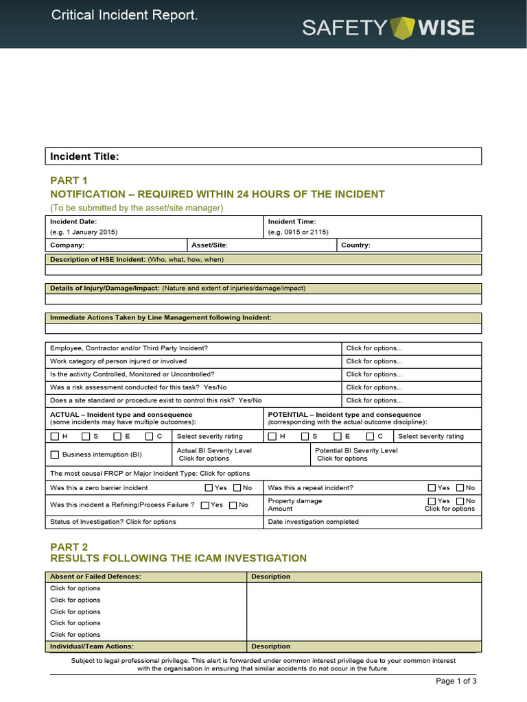 Critical Incident Report | PDF