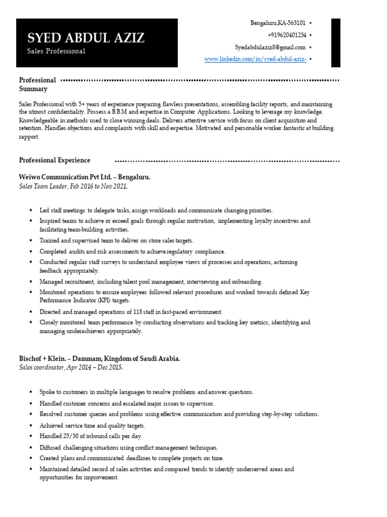 Syed Abdul - Aziz - CV | PDF